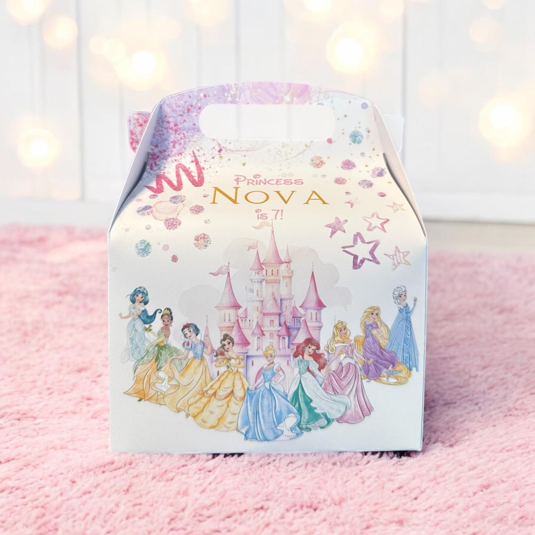 Princess Birthday Favor Box: Royal Castle Party Treat Bag - Etsy