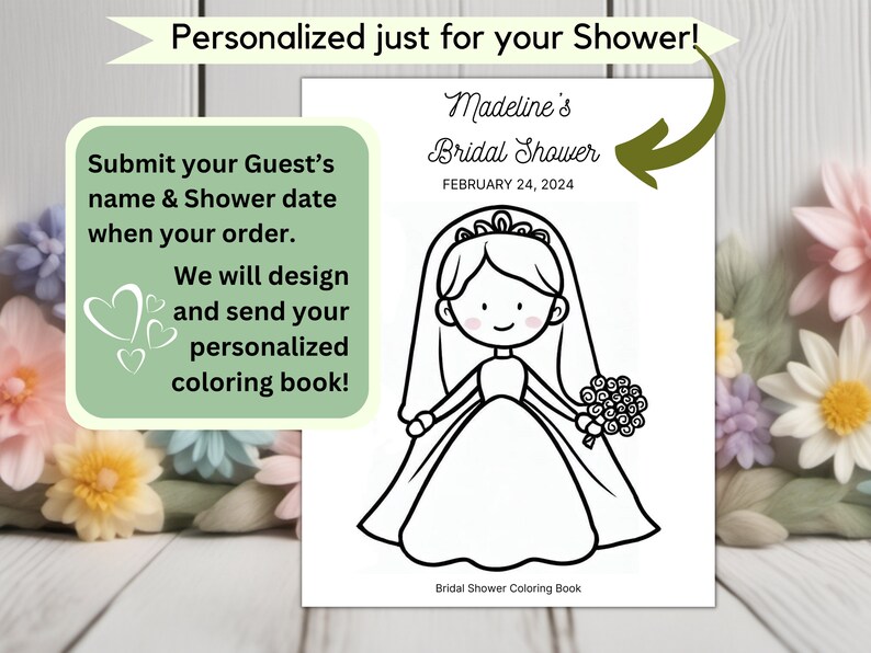 Bridal Shower Coloring Book, Bridal Shower Coloring Page, Kid Shower ...