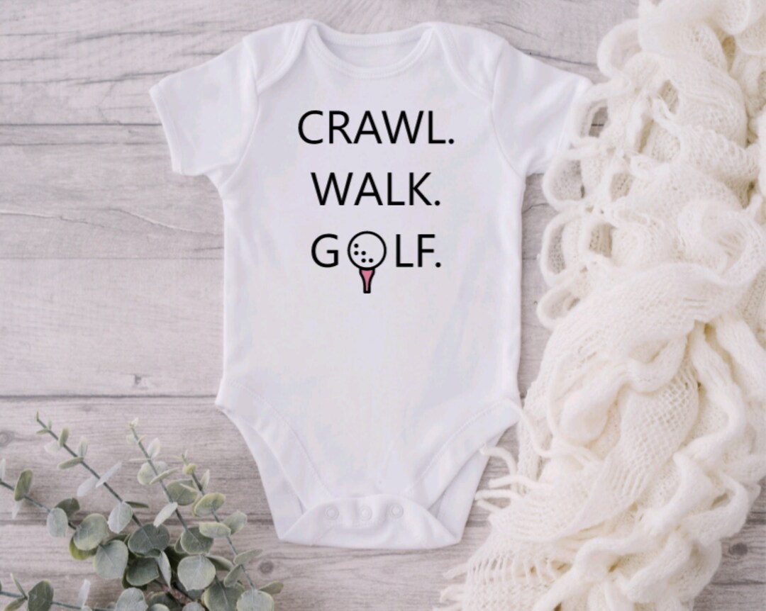 Crawl Walk Golf Onesie®, Golf Onesie® Girl, Golf Baby Gift, Newborn ...