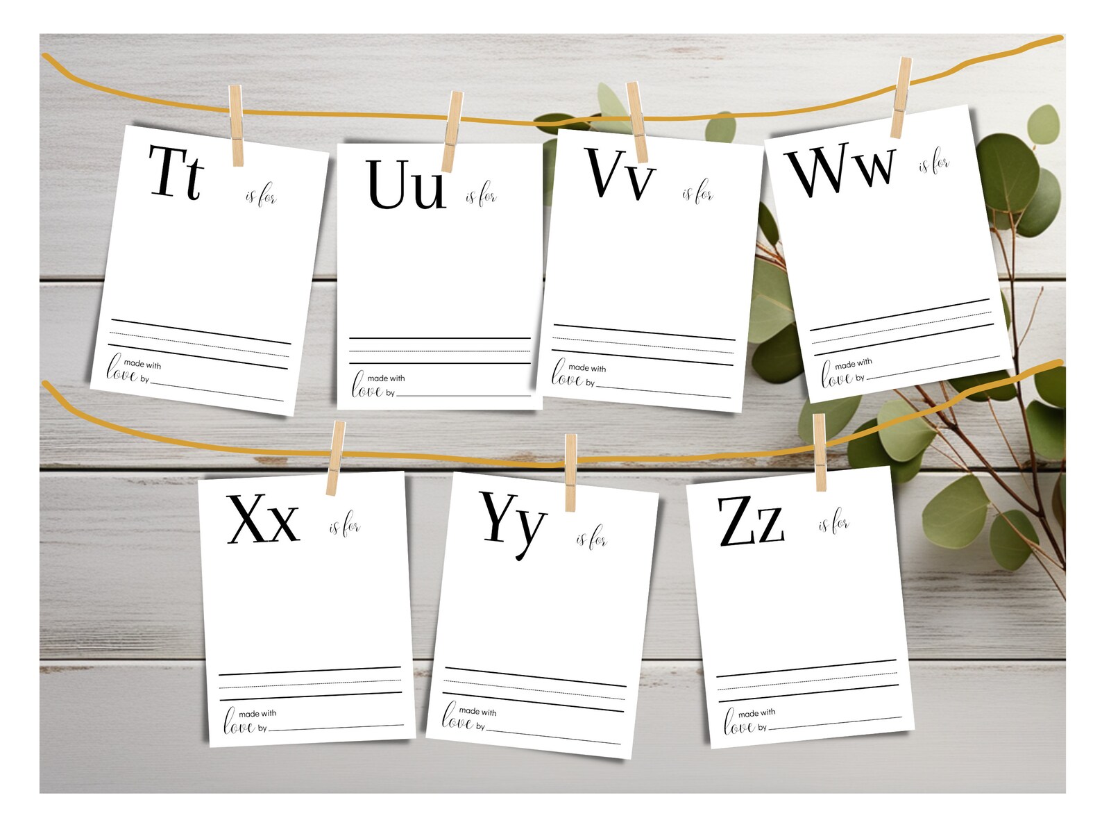 Blank ABC Book Baby Shower, ABC Baby Shower Coloring Book, Alphabet ...