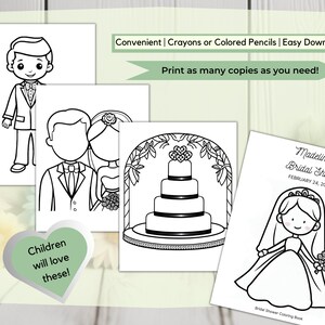 Bridal Shower Coloring Book, Bridal Shower Coloring Page, Kid Shower ...