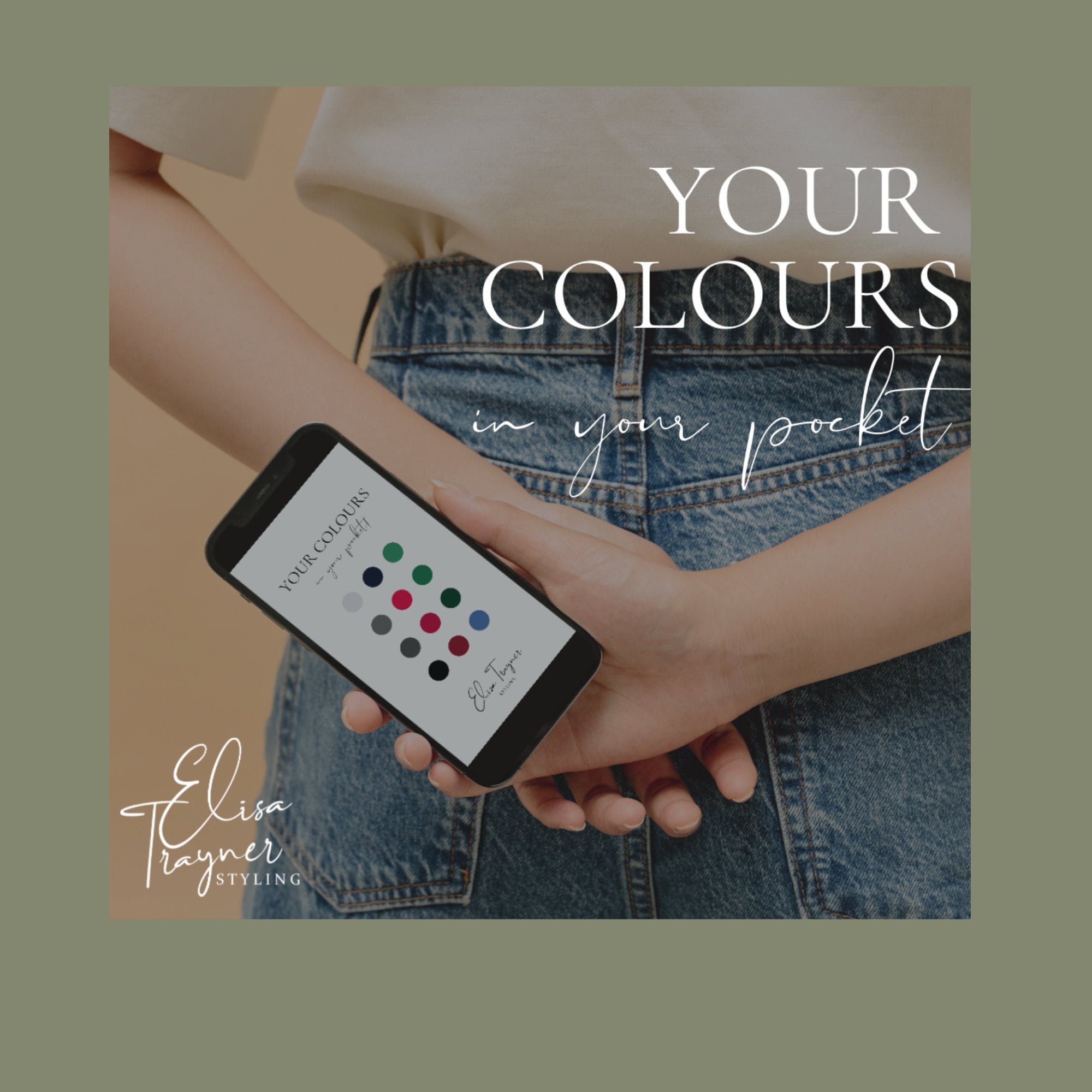 Digital Colour Chart & Phone Screen Saver, Winter Colour Palette ...