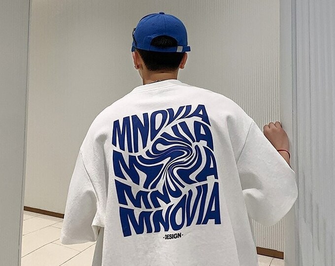 Oversized, Back Print Graphic Tee, Loose Streetwear T-shirt - Etsy