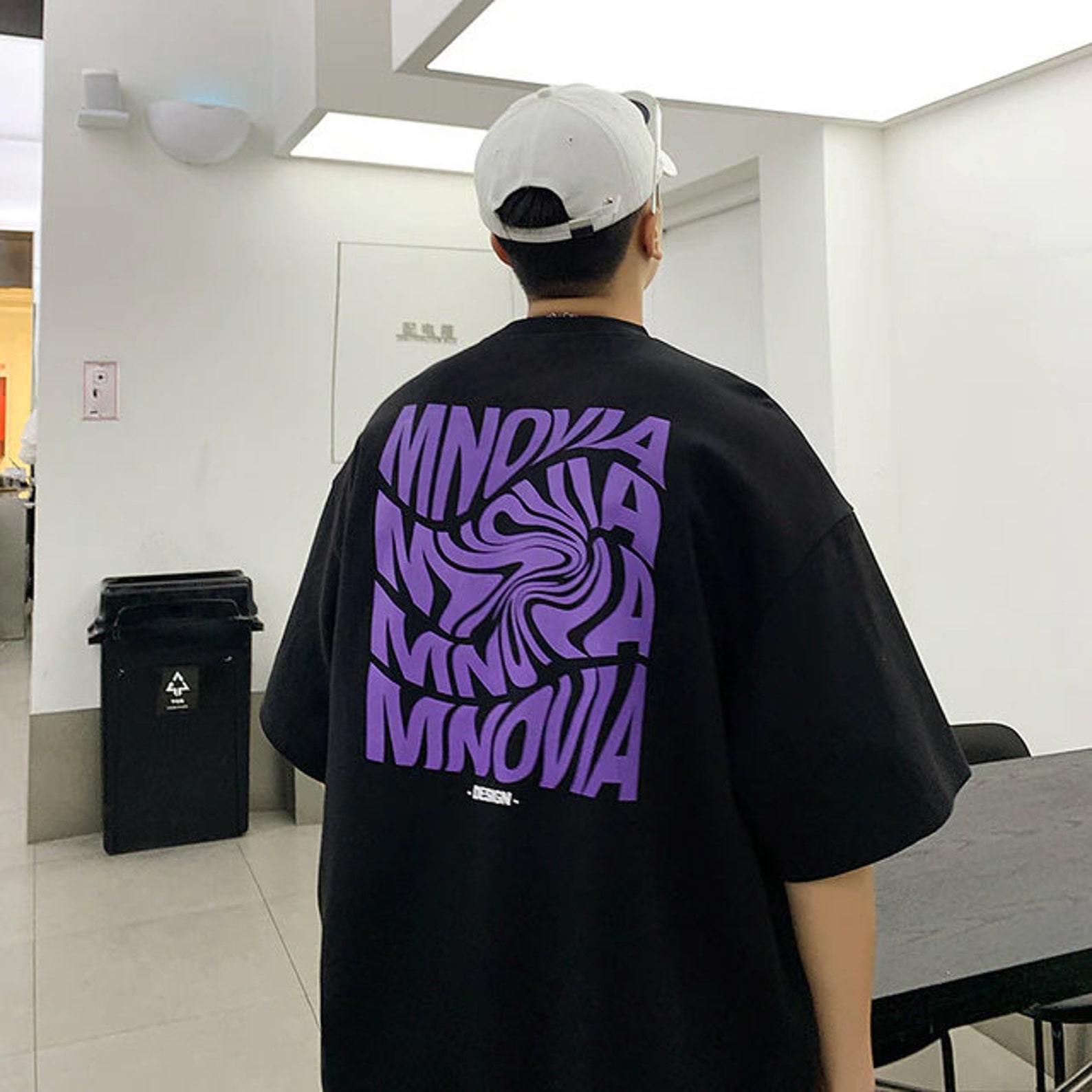 Oversized, Back Print Graphic Tee, Loose Streetwear T-shirt - Etsy