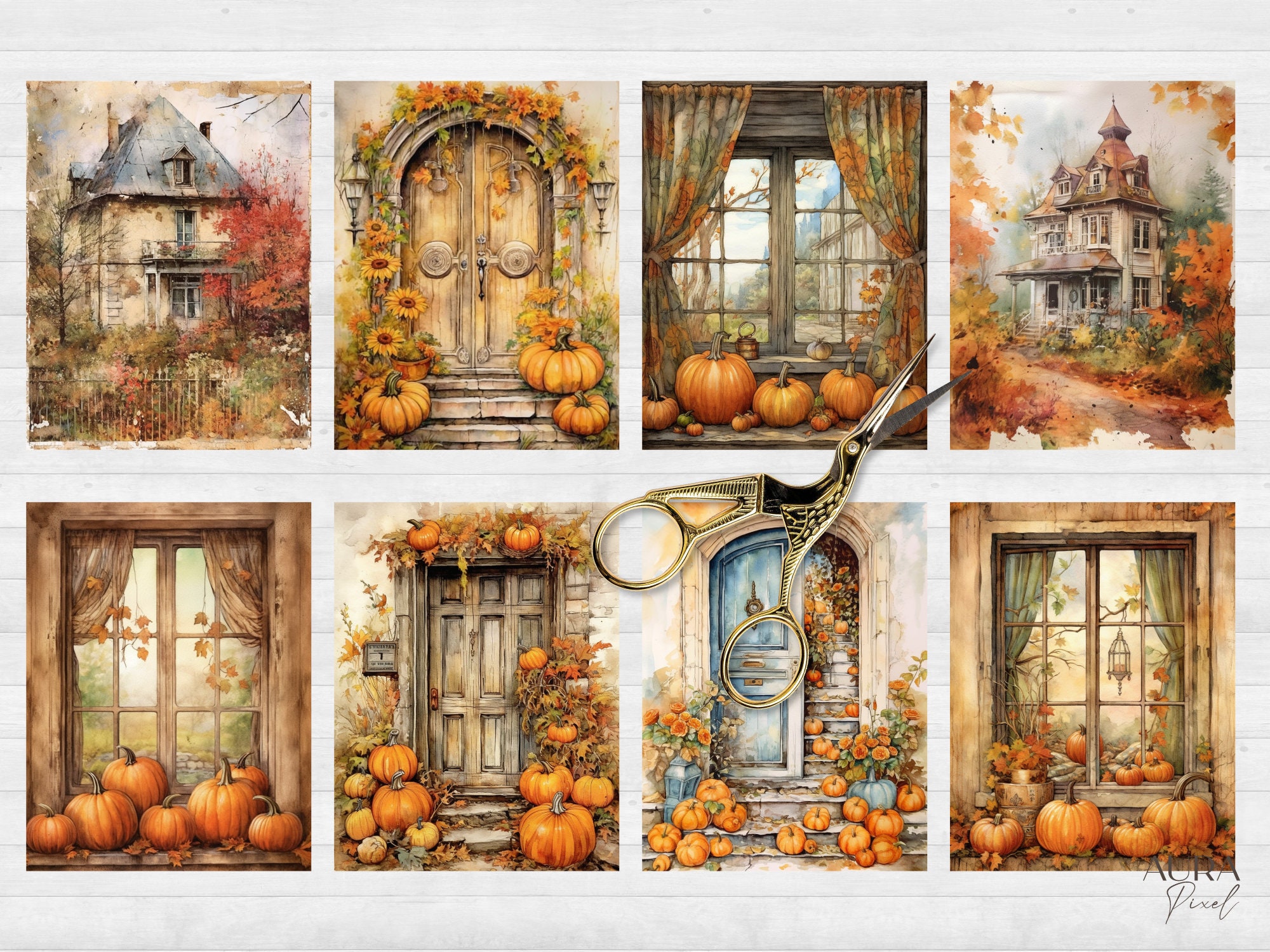 Cozy Autumn Junk Journal Kit, Home Fall Junk Journal Pages, Autumn ...