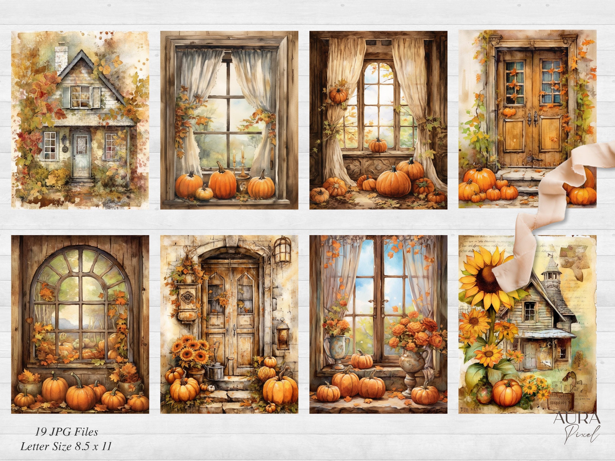 Cozy Autumn Junk Journal Kit, Home Fall Junk Journal Pages, Autumn ...