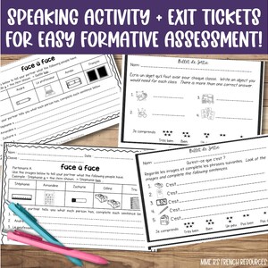 French School Supplies Worksheets for Beginning French Students - Etsy