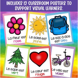 French Worksheets: French Colors Vocabulary, French Class Colors ...