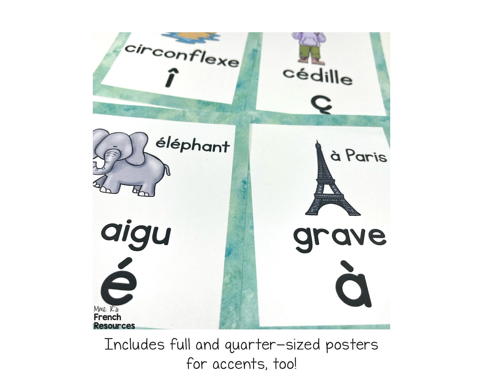 French Alphabet Printable Poster Set for French Classroom, French ...