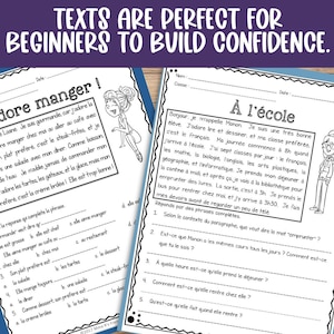 French Reading Comprehension Activities, French Texts for Beginners ...