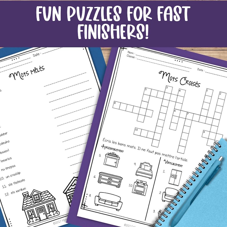 French House Vocabulary Worksheets: Speaking & Writing Resource ...