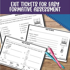 French ER Verbs Worksheets: French Verb Conjugation Activities, Present ...