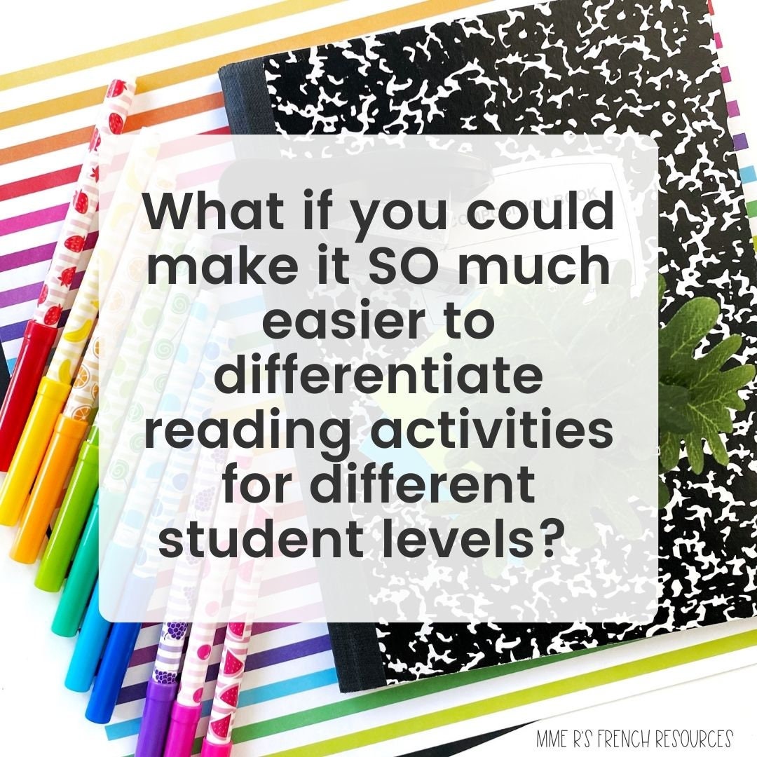 French Reading Comprehension Activities, French Texts for Beginners ...