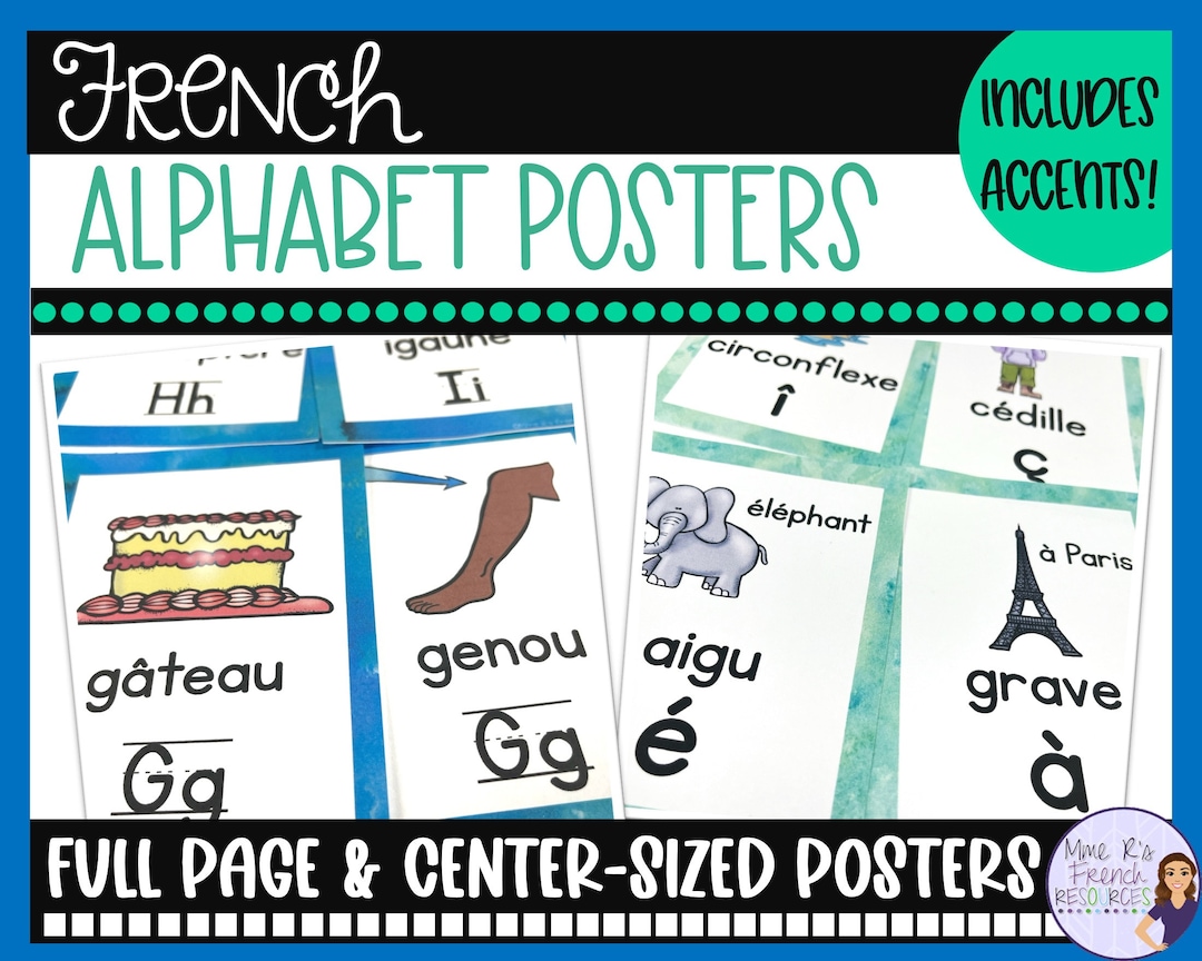 French Alphabet Printable Poster Set for French Classroom - Etsy