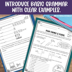French School Supplies Worksheets for Beginning French Students - Etsy
