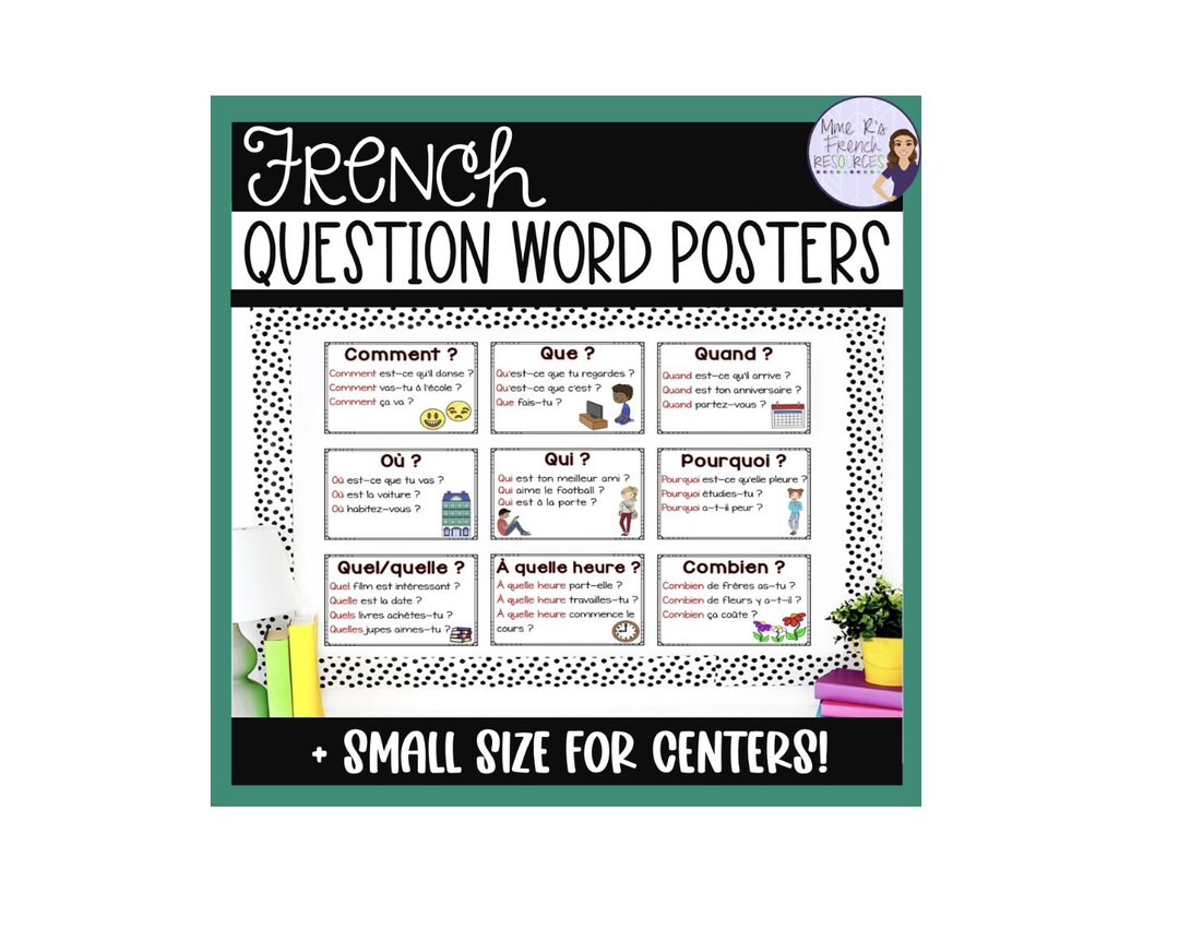 French Question Words Posters: Classroom Decor (digital Download) - Etsy