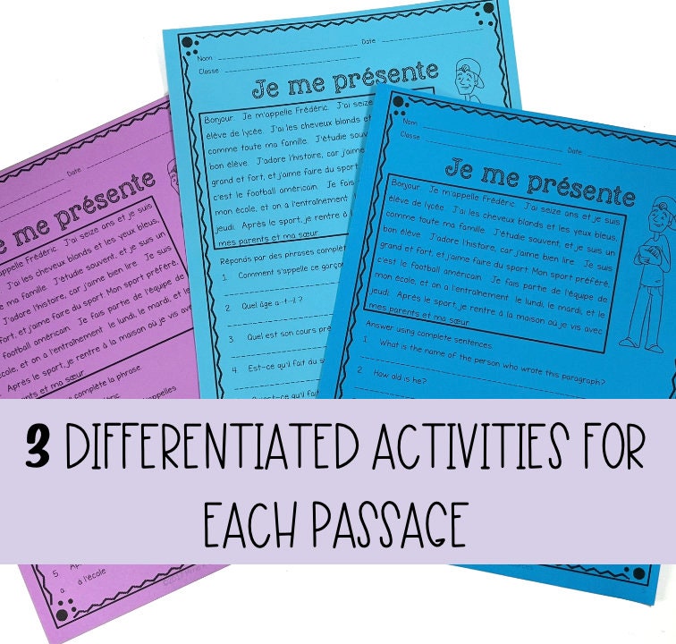 Actividades de comprensión lectora en francés textos en - Etsy México