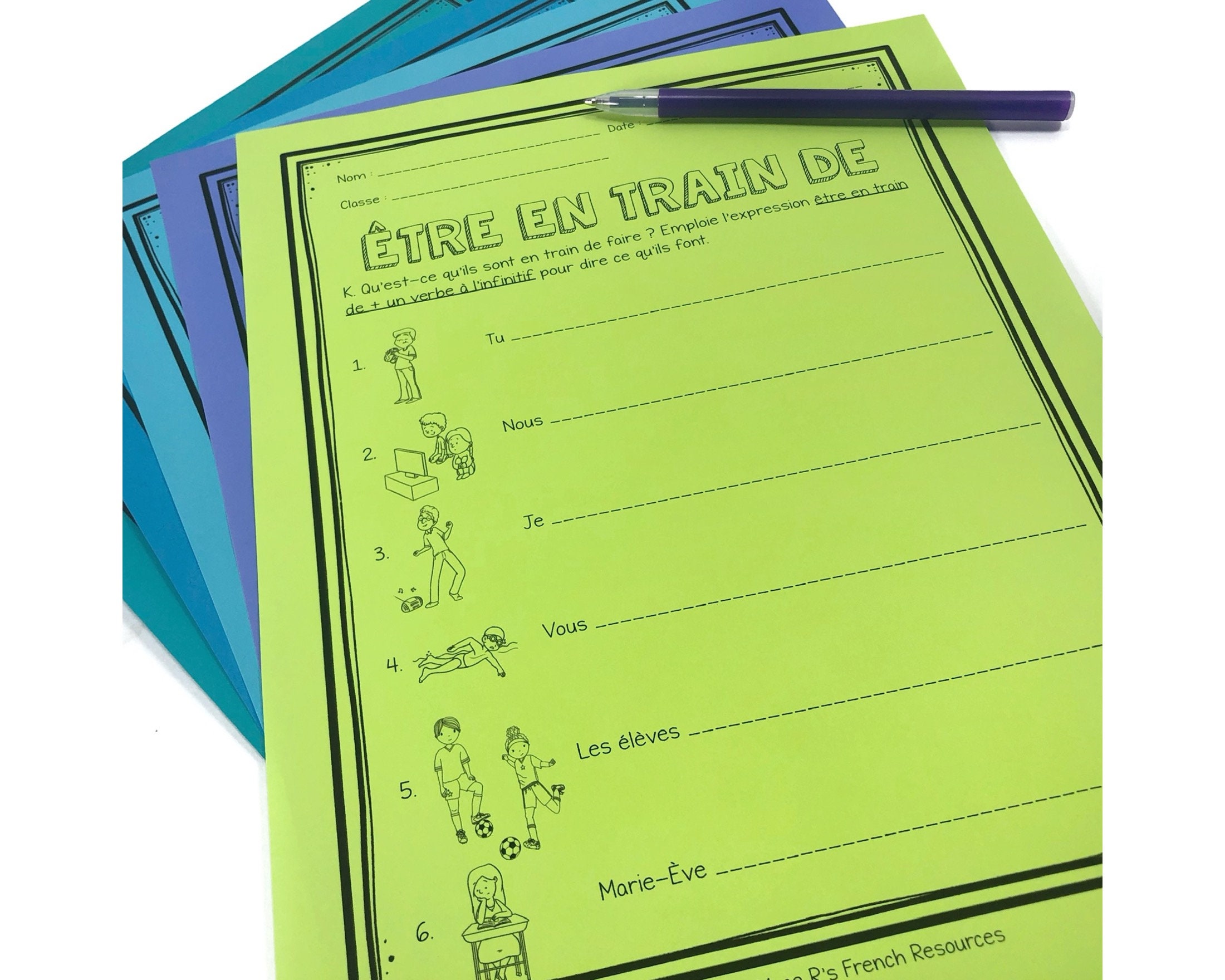 French Verb Worksheets : Être Present Tense Activities, Printable ...