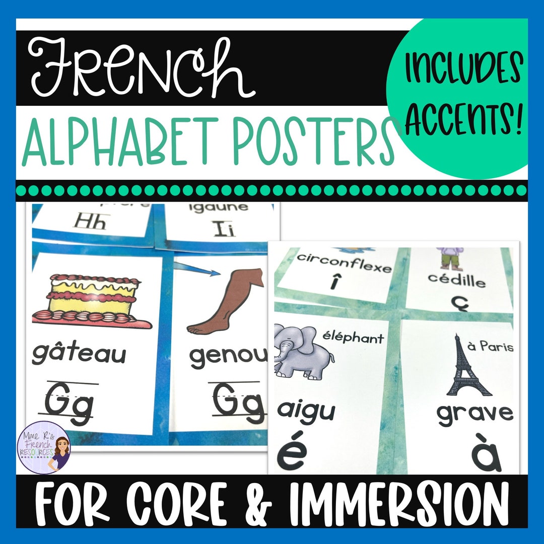 French Alphabet Printable Poster Set for French Classroom, French ...