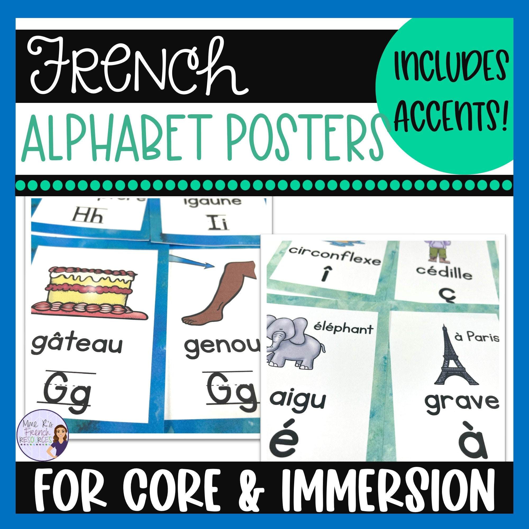 French Alphabet Poster