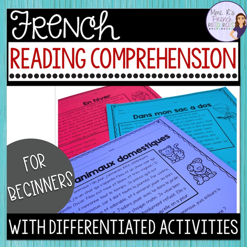 French Reading Comprehension Worksheets Reading Activities - Etsy
