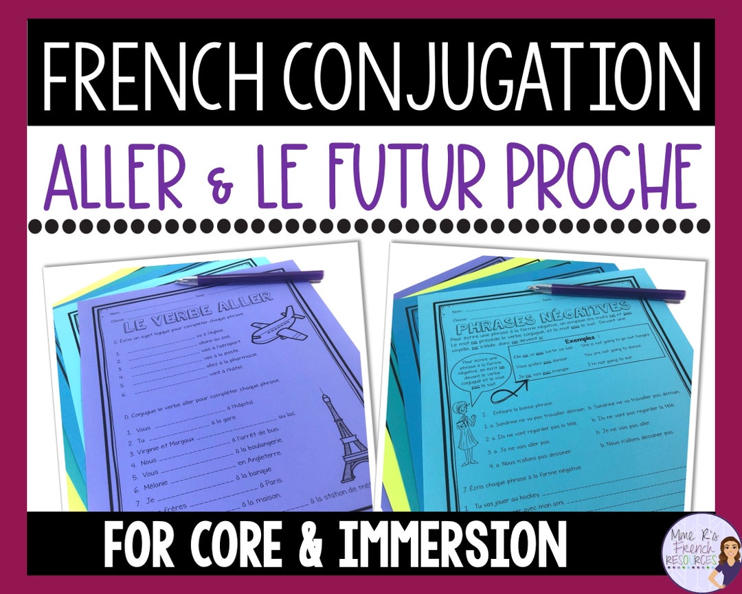 French Verb Worksheets: Aller Present Tense Futur Proche - Etsy