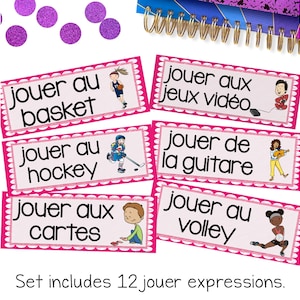 French ER Verbs Word Wall, Classroom Decor, Classroom Bulletin Board ...