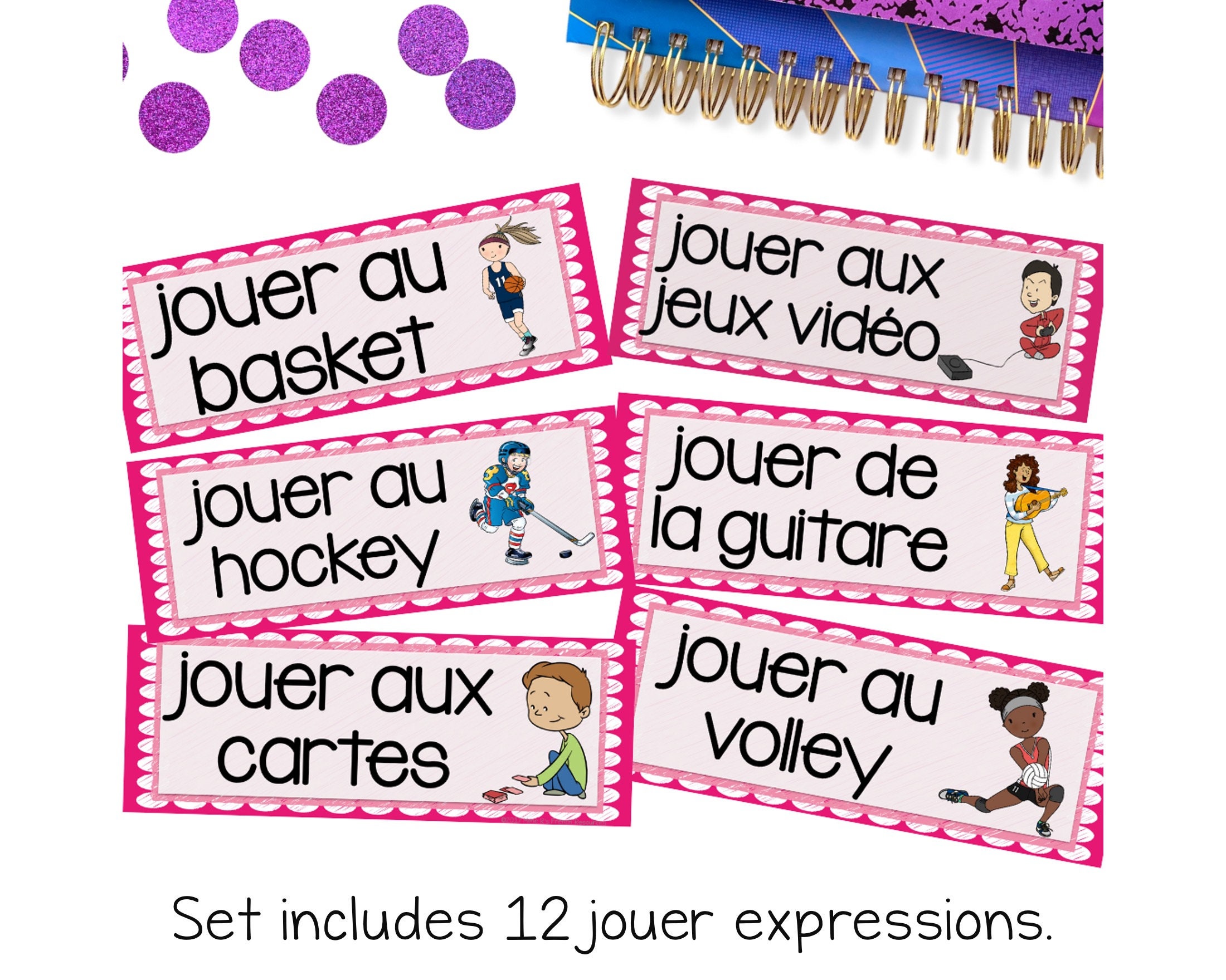 French ER Verbs Word Wall, Classroom Decor, Classroom Bulletin Board ...