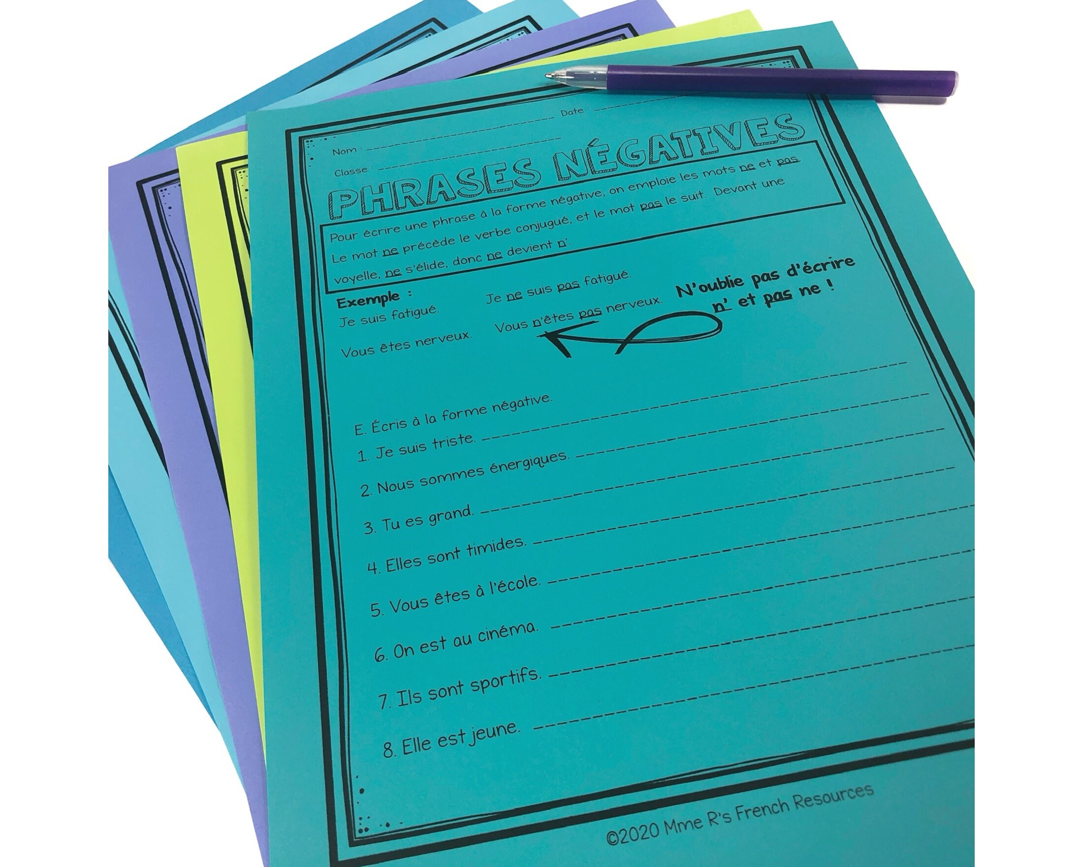 French Verb Worksheets : Être Present Tense Activities, Printable ...