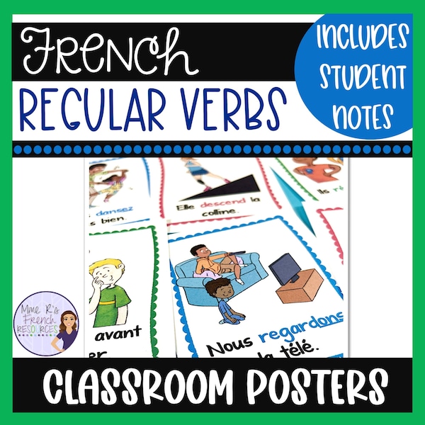 French Verbs Poster for Classrooms - Etsy UK
