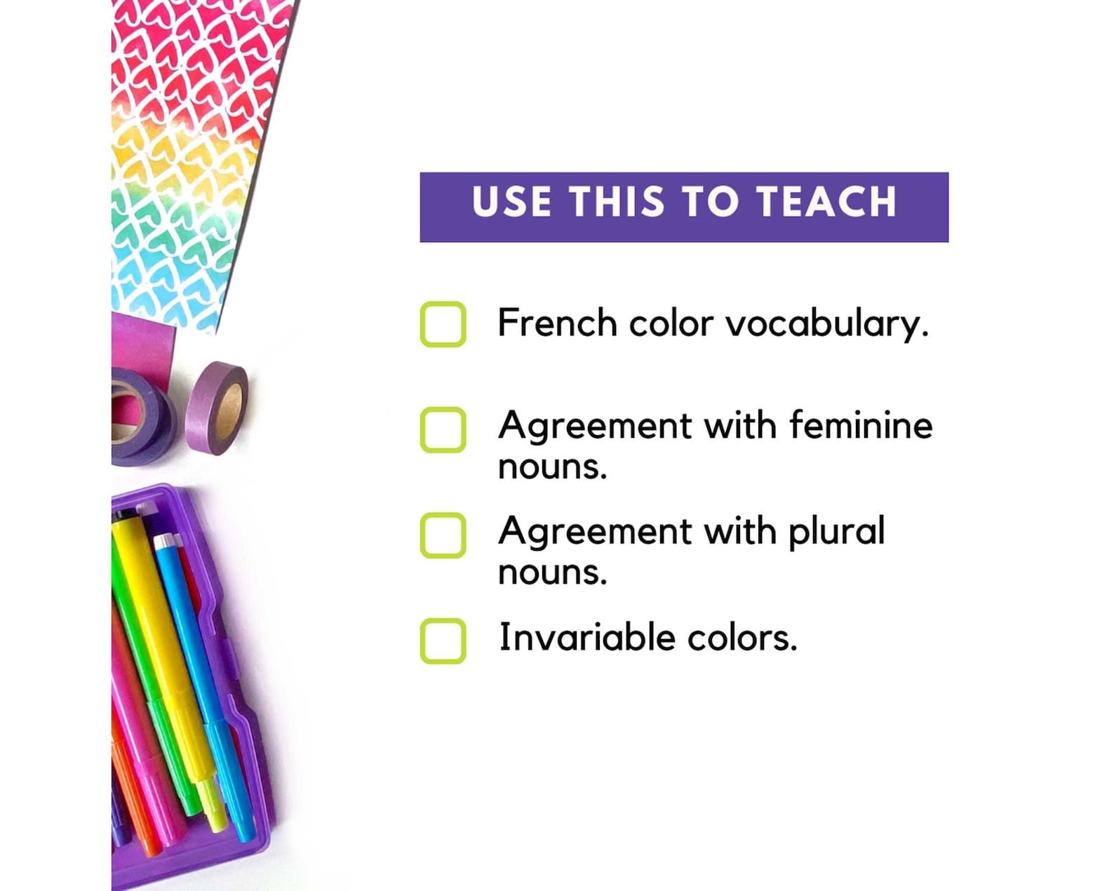 French Worksheets: French Colors Vocabulary, French Class Colors ...