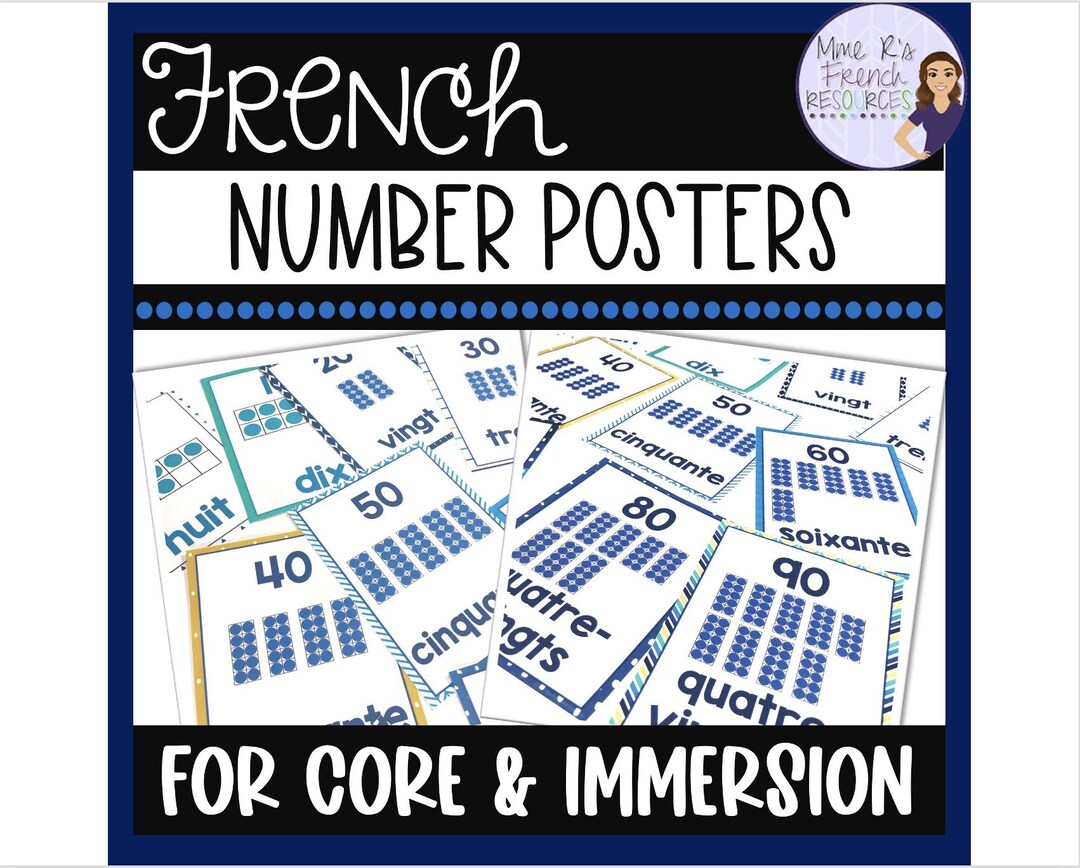 French Numbers Printable Posters for the Classroom: Printable French ...