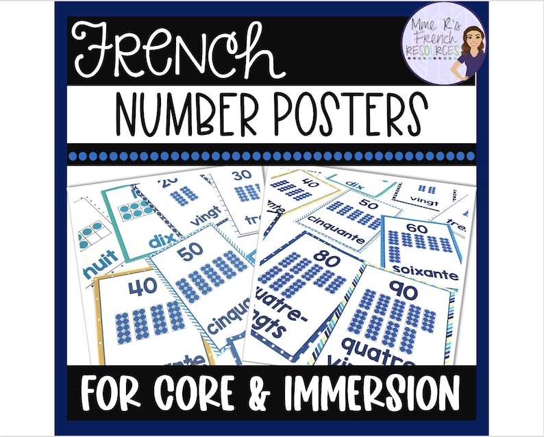 French Numbers Printable Posters for the Classroom: Printable French ...