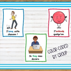 French Verb Posters for Regular ER, IR, RE Verbs : Printable French ...