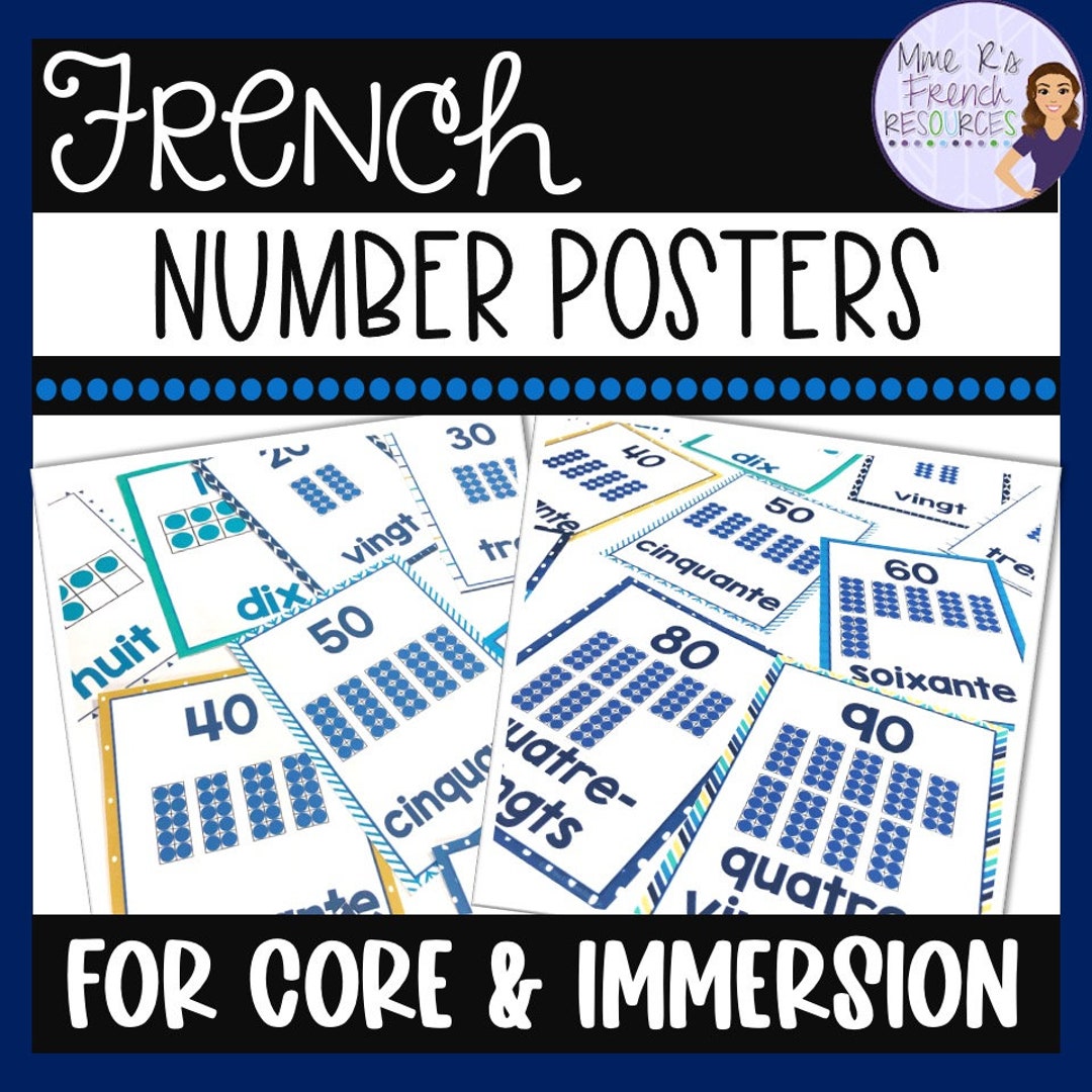 French Numbers Printable Posters for the Classroom: Printable French ...