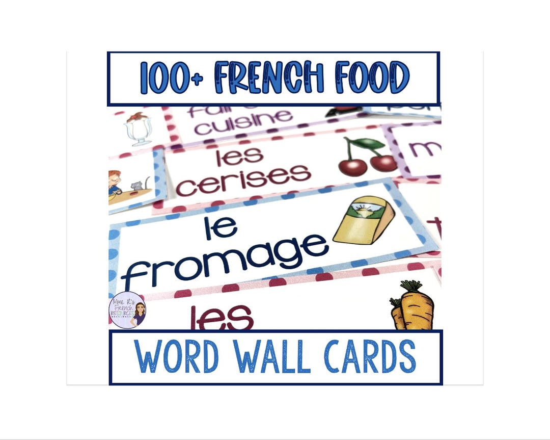 French Food Vocabulary Word Wall: Classroom Decor (digital Download) - Etsy
