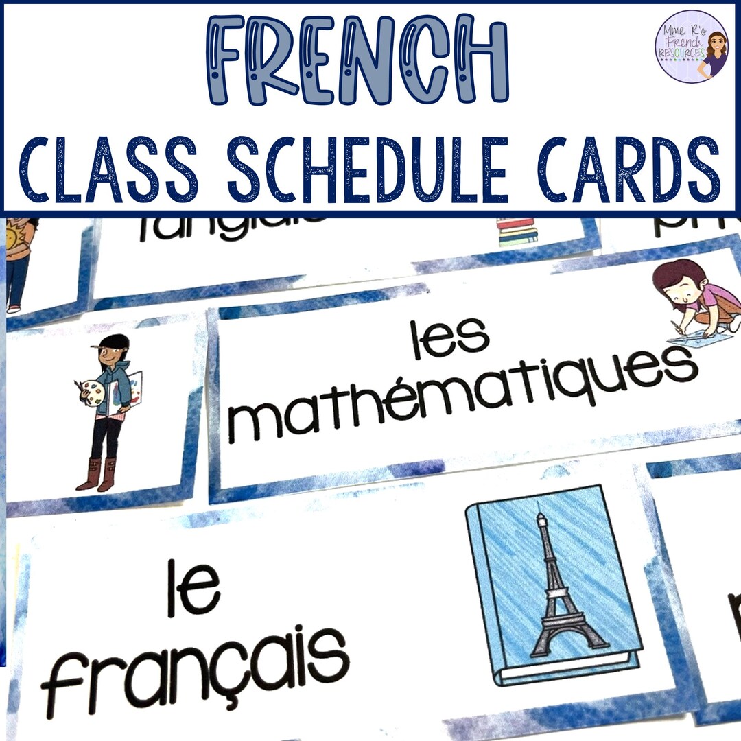 French Classroom Schedule Labels : French Daily Routine, French School ...