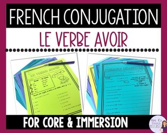 French Verb Conjugation Worksheets - Etsy