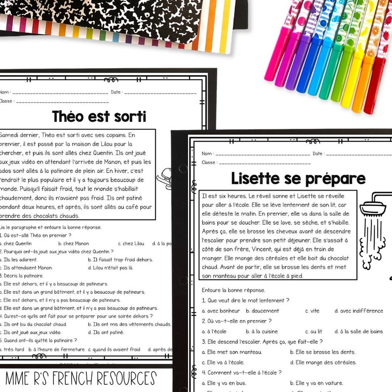 French Reading Comprehension Activities, French Texts for Beginners ...