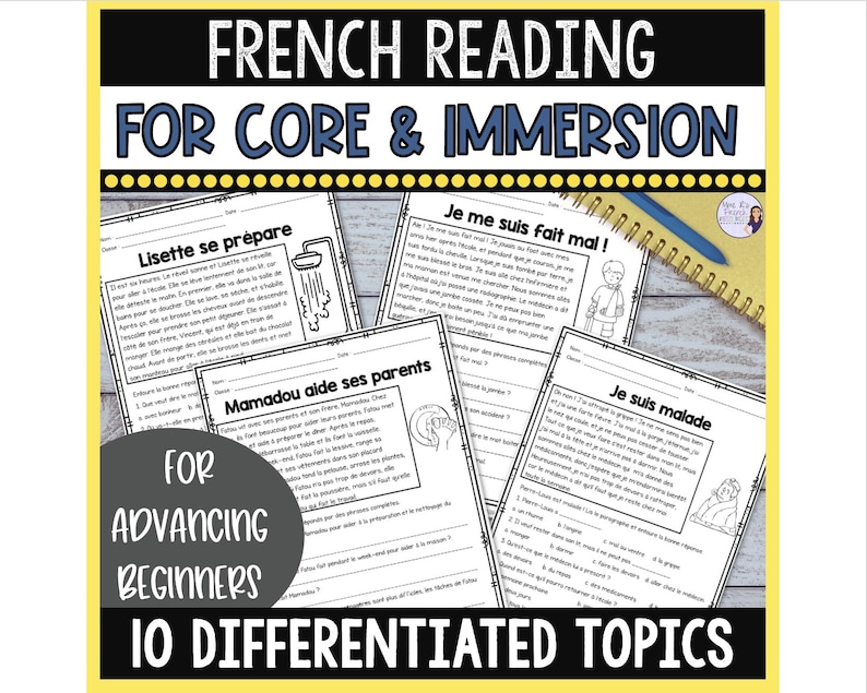 French Reading Comprehension Activities, French Texts for Beginners ...