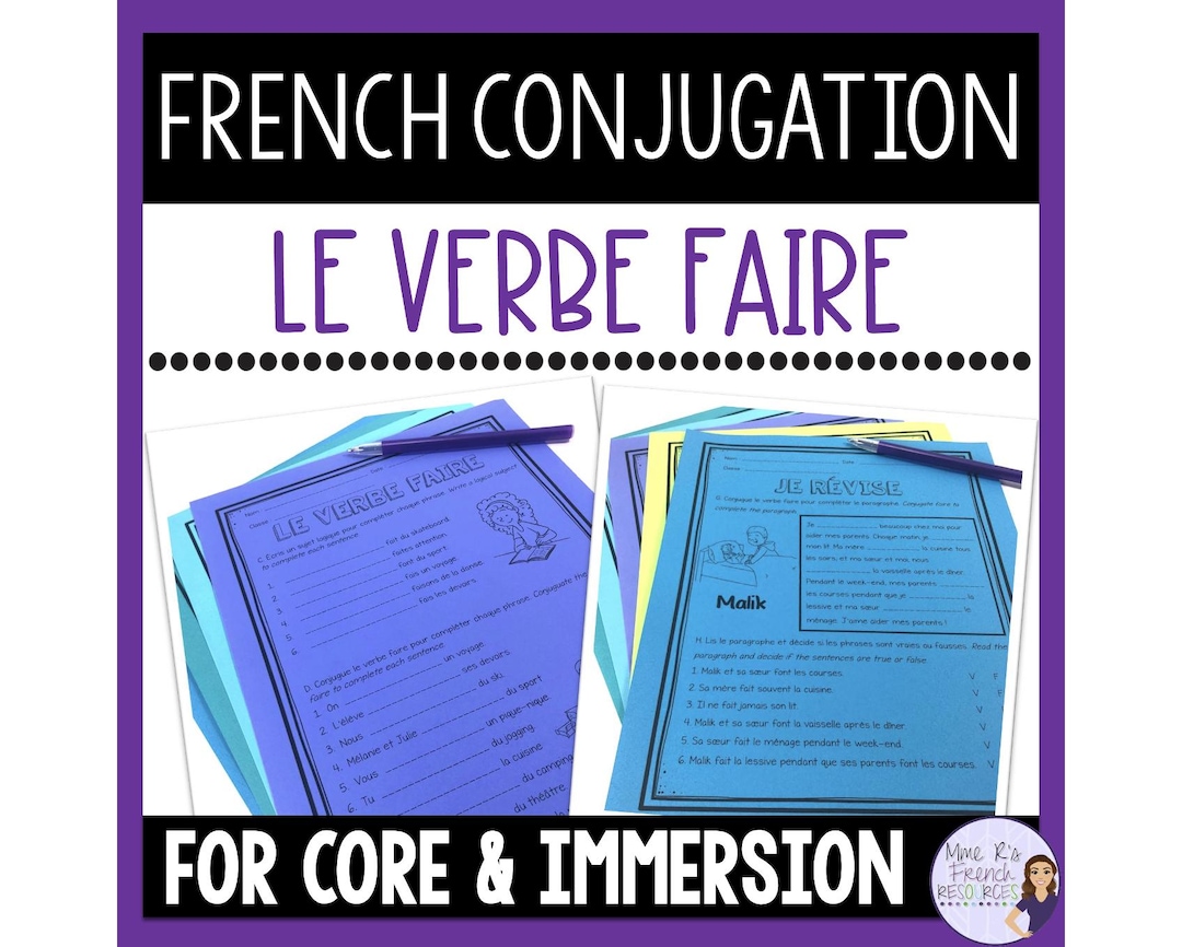 French Verb Conjugation Worksheets : Faire Present Tense Practice ...