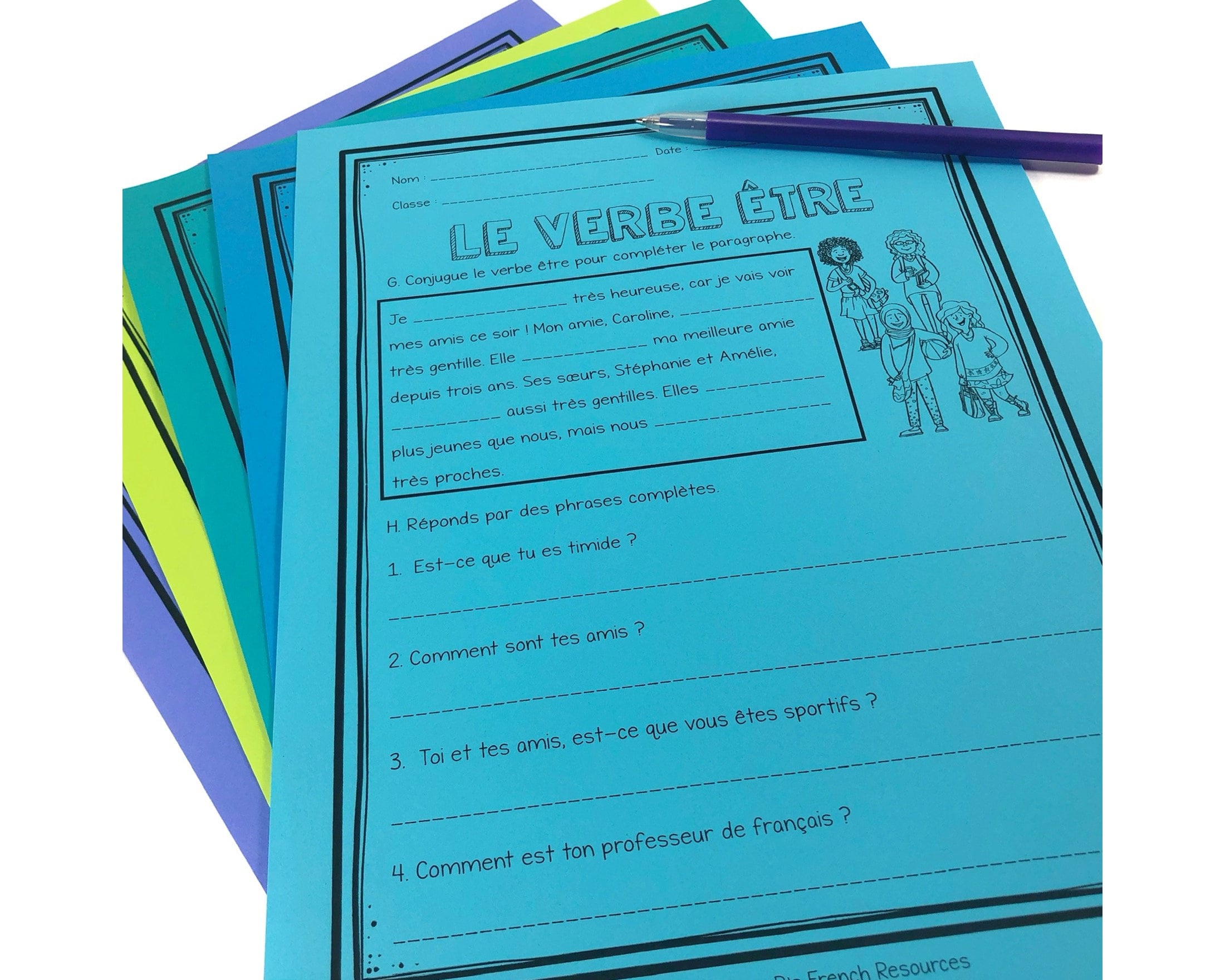 French Verb Worksheets : Être Present Tense Activities, Printable ...