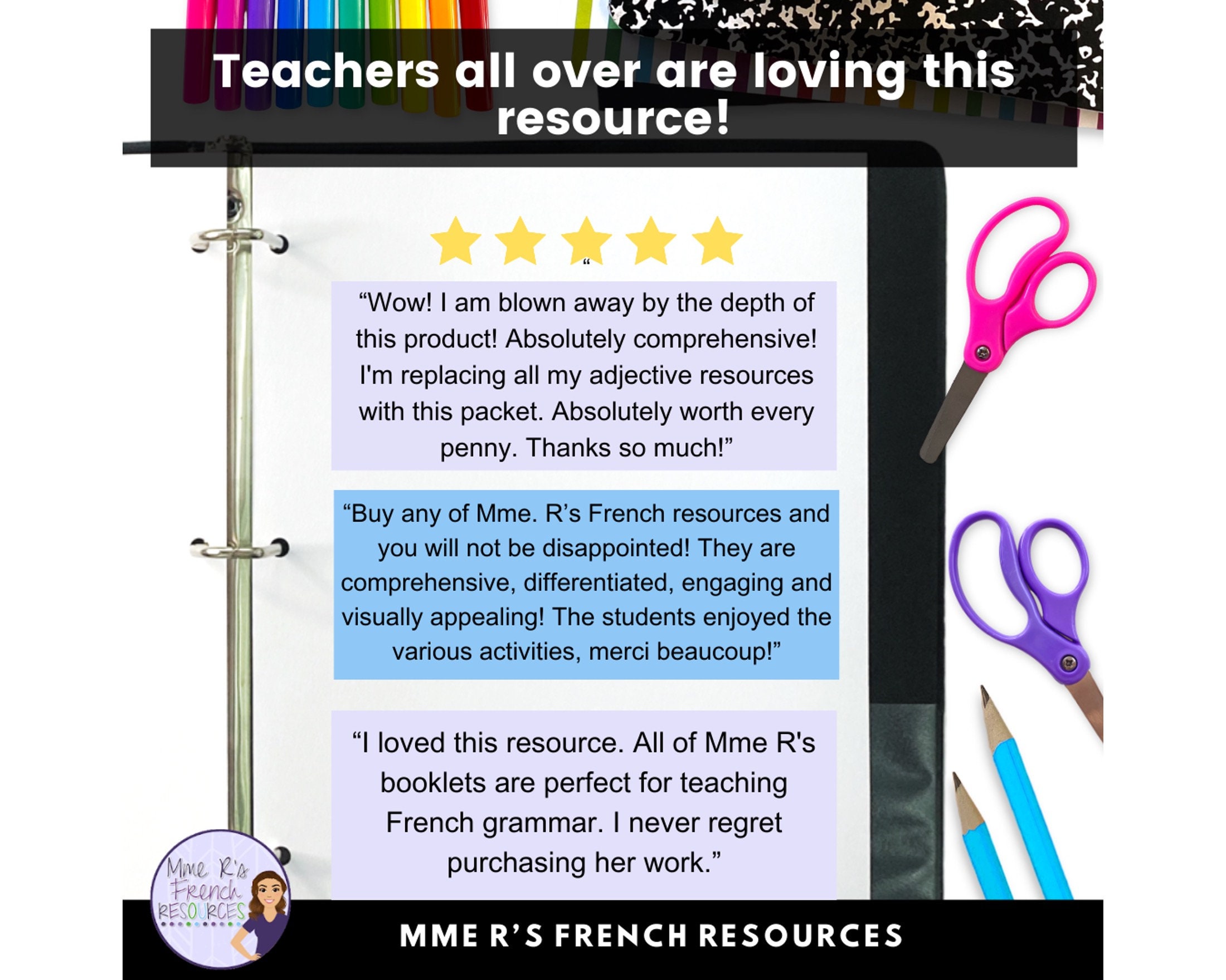 French Worksheets: French Adjectives Digital Resource, French Learning ...