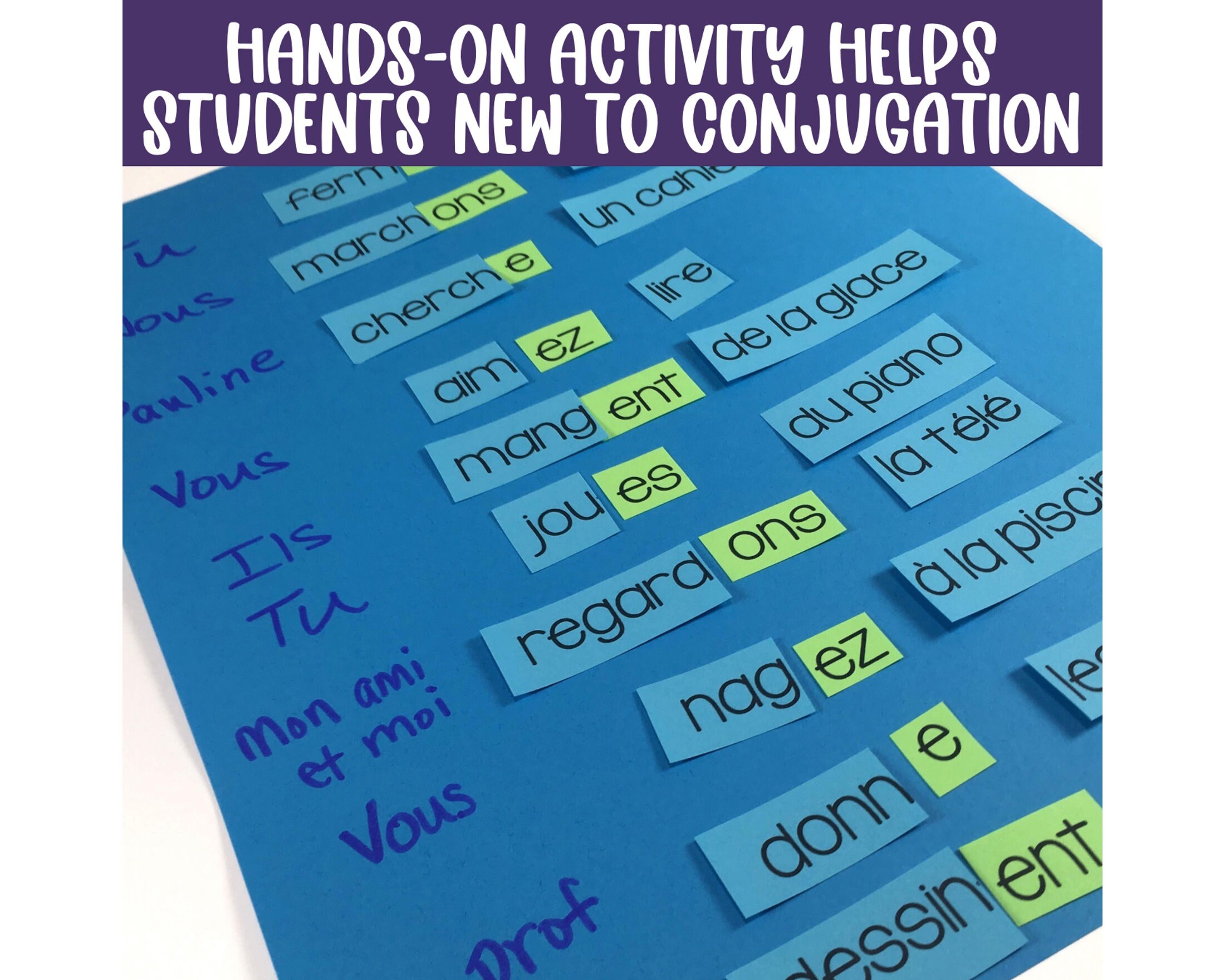 French ER Verbs Worksheets: French Verb Conjugation Activities, Present ...