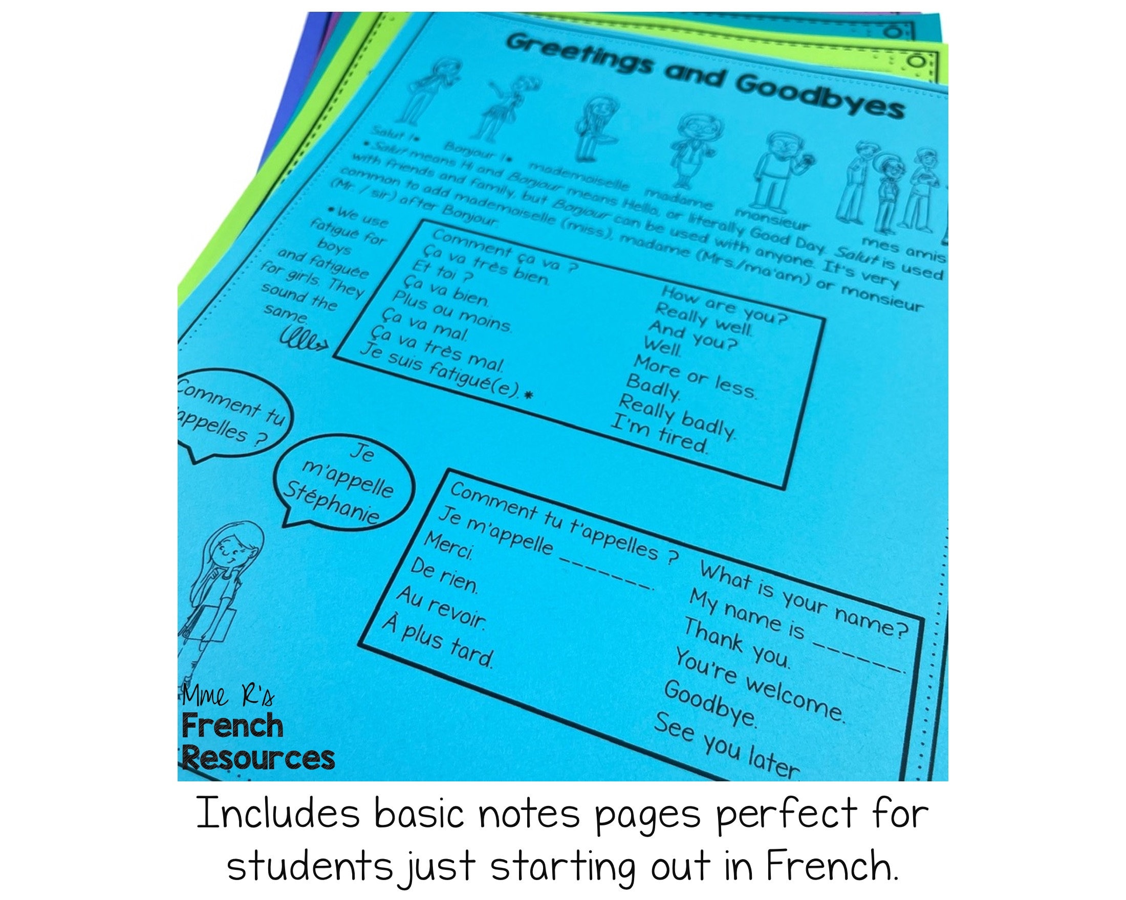 French Worksheets : Greetings Vocabulary and Speaking Activities ...