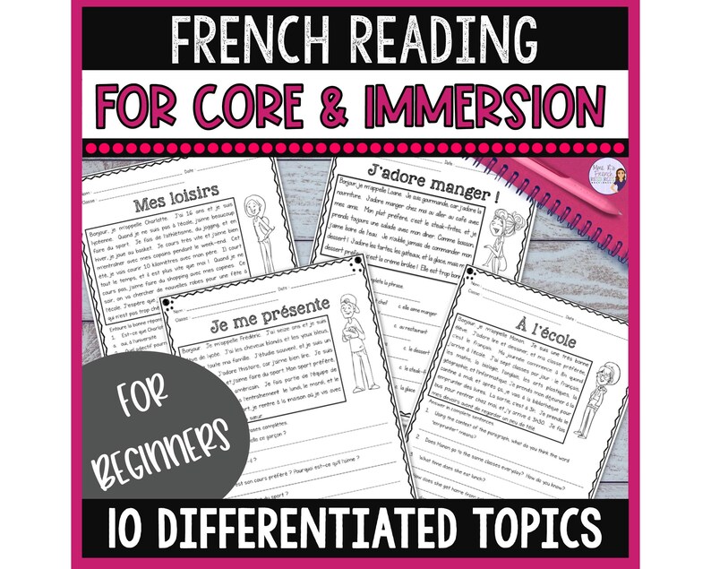 French Reading Comprehension Activities, French Texts for Beginners ...