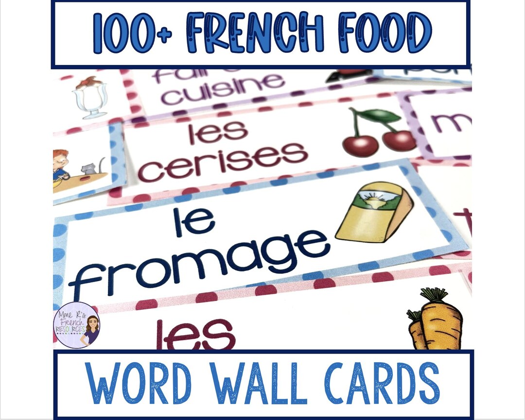 French Word Wall, French Food Vocabulary, French Classroom Decor ...