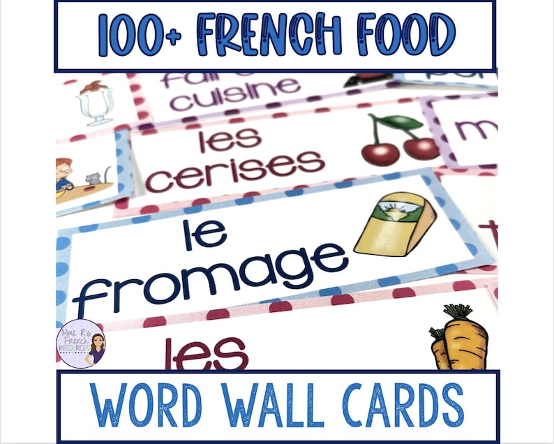 French Word Wall, French Food Vocabulary, French Classroom Decor ...