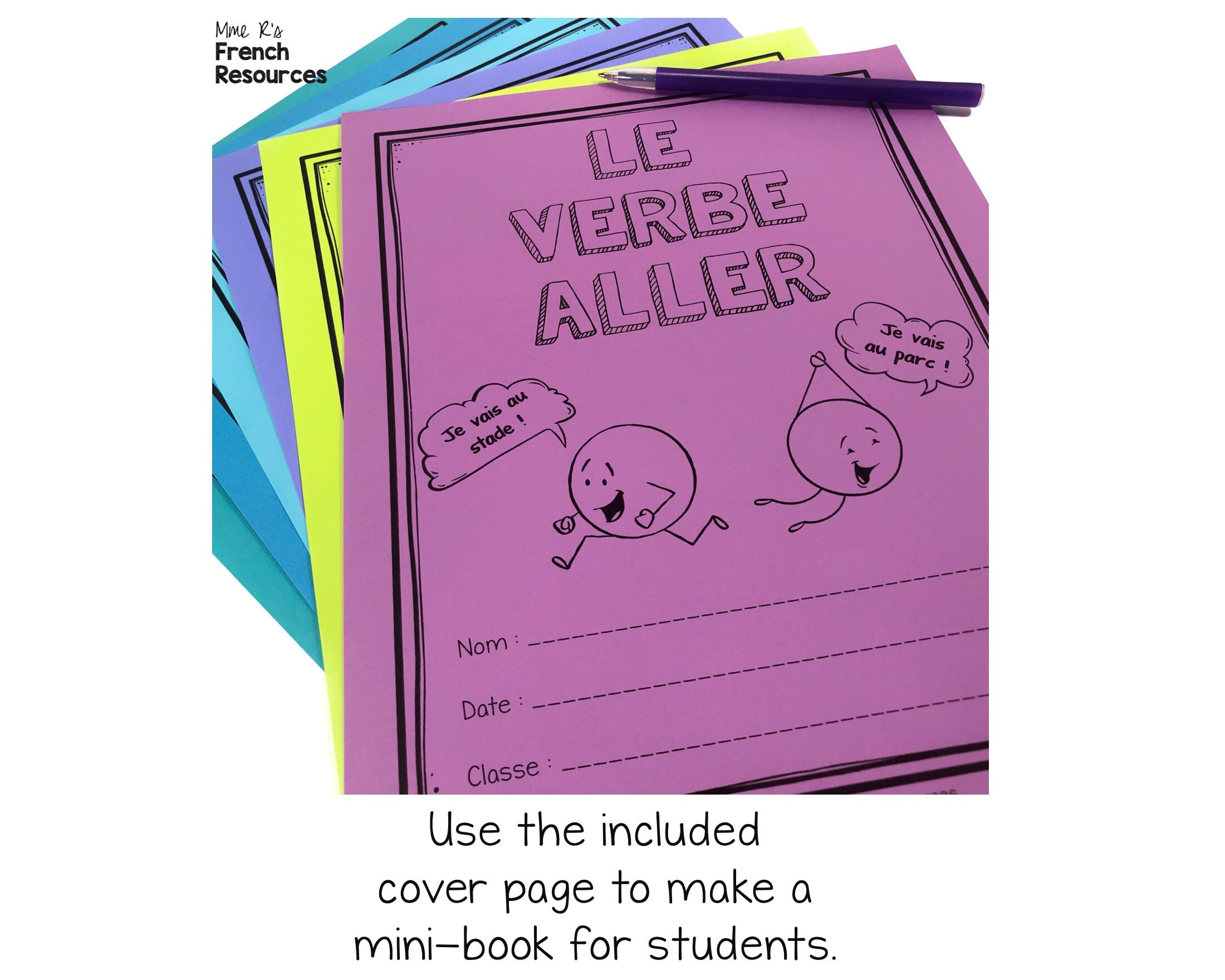 French Verb Worksheets: Aller Present Tense + Futur Proche Activities ...