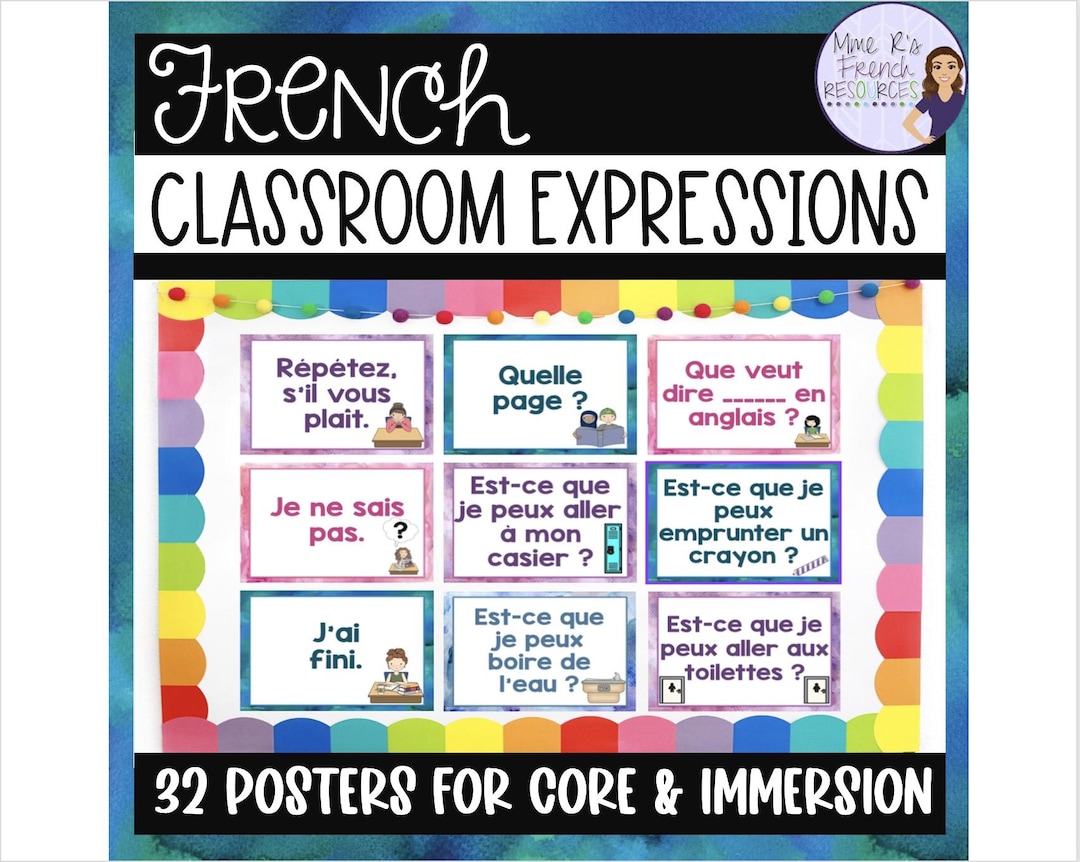French Classroom Expressions Posters: Core & Immersion (digital ...